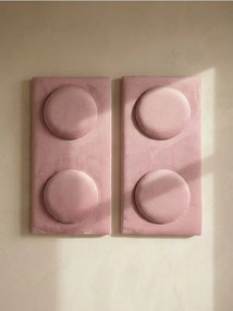 Sinsay - Čalouněné nástěnné panely ve tvaru bloku 2 pack - pastelová růžová