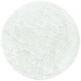 Bílý kulatý koberec ø 120 cm Fluffy – Ayyildiz Carpets