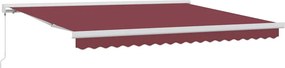 Ručně zatahovací markýza burgundská 400 x 300 cm 3215315