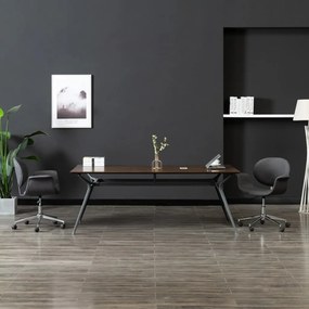 Otočné jídelní židle 2 ks šedé textil - Default Title