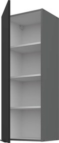 ARIA ab | horní skříňka 40 G-108 1F policová | 40 cm | EXTRA VYSOKÁ | ANTI FINGERPRINT povrch | antracit/černá