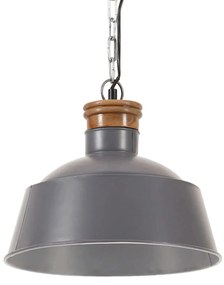 Industriální závěsné svítidlo 32 cm šedé E27 - Default Title
