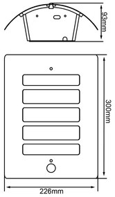 Brilliant - Venkovní svítidlo se senzorem TODD 1xE27/60W/230V IP44 antracit