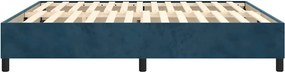 Rám postele s boxspringem tmavě modrý 160x200 cm samet 3121130