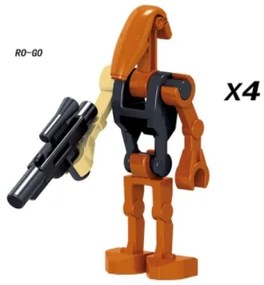 Figurky Battle Droid a Super Battle Droid  STAR WARS 4 KS  Lego Varianta: Battle Droid - hnědý černé tělo