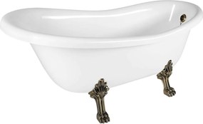 Polysan Retro - Volně stojící vana 168x76,2 cm, bílá/bronz 43358
