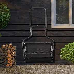 Costway 68 cm široký rozmetač kompostu s vylepšenými bočními tyčemi a – černý
