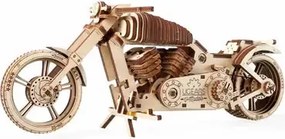Ugears 3D dřevěné mechanické puzzle VM-02 Motorka (chopper) / od 14 le