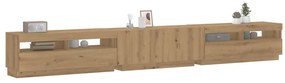 TV stolek s LED dub artisan 300x35x40 cm kompozitní dřevo 3329170