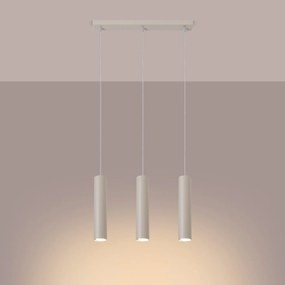 Sollux Lighting Závěsná lampa LAGOS 3L béžová