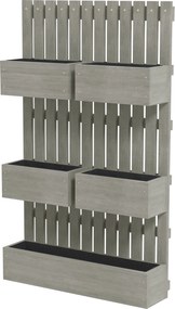Outsunny nastavitelný dřevěný vyvýšený záhon s mříží, 60 × 16 × 100 cm – truhlík pro zahradu a balkon, podpora pro květiny, popínavé rostliny, zelenin