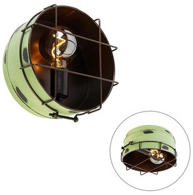 Industriální nástěnné svítidlo zelené 25 cm - Barril