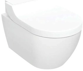 Geberit AquaClean - Elektronický bidet Tuma Comfort s keramikou, závěsný, TurboFlush, SoftClosing, KeraTect, sklo/bílá 146.290.SI.1