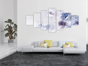 Obraz - Kvetiny, texturovaná malba (210x100 cm)