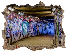 Wallmuralia Fototapeta díra na zeď Graffiti v metře 95x64 cm