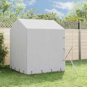 Venkovní psí kotec se střechou stříbrný 2 x 6 x 2,5 m ocel 3190475