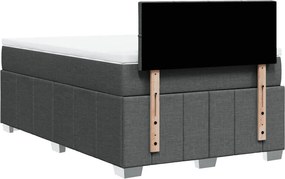 Box spring postel s matrací tmavě šedá 120x200 cm textil 3287036