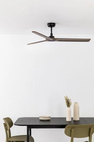 FARO 33809 HEYWOOD L stropní ventilátor, černá/tmavé dřevo s DC motorem - FARO