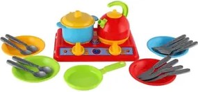 TEDDIES Sada nádobí s vařičem / Vařič, talíře, příbory, hrnec, konvice