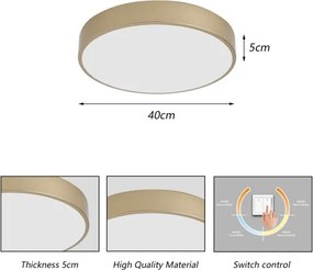 BRILAGI - LED Stropní svítidlo POOL LED/48W/230V 3000/4000/6000K pr. 40 cm zlatá