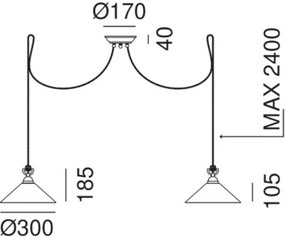 Il Fanale Minimalistické závěsné svítidlo TABIÀ ø 300 mm
