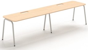 NARBUTAS - Dvoumístný pracovní stůl ROUND se zaoblenými rohy 320x70