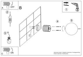 Taupe nástěnné svítidlo Orbital – Sollux