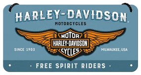 Postershop Závesná cedule: Harley-Davidson (Free Spirit Riders) - 10x20 cm