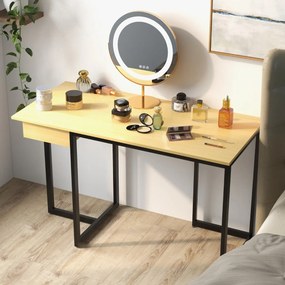 Costway Počítačový stůl se zásuvkou a nastavitelnými podložkami – 120 × 55 cm