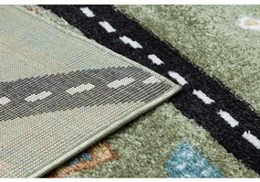 Dywany Luszczow Dětský kusový koberec FUN Route, ulice, zvířata zelená Rozměr koberce: 80 x 150 cm