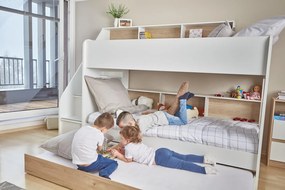Aldo Patrová postel pro tři děti s šuplíkem Bibliobed