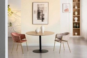 Designová židle Nikolai šampaňský samet