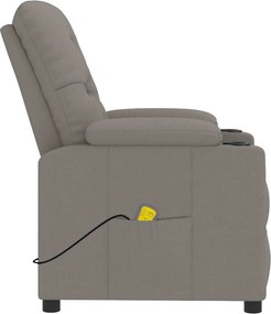 Masážní křeslo taupe textil 339120
