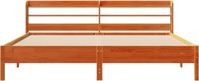 Postel bez matrace voskově hnědá 200 x 200 cm masivní borovice 3306878