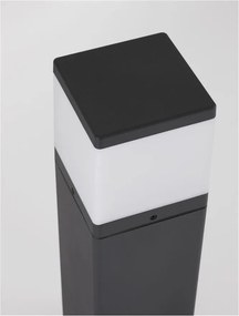 NV 9060184 Venkovní sloupkové svítidlo FERRON tmavě šedý hliník a čirý akrylový difuzor E27 1x12W 220-240V bez žárovky IP65 - NOVA LUCE