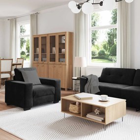 Set pohovek 3 ks Černá samet 3324644