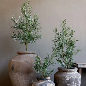 Dekorace umělý stromek olivovník s olivami Olea Tree - Ø 12*73 cm
