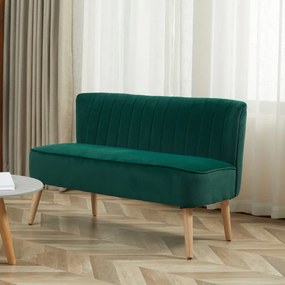 HOMCOM Dvoumístná pohovka tmavě zelená, 117 cm 833-524V05