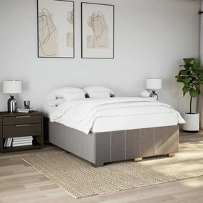 Rám postele bez matrace taupe 140 x 200 cm textil 3284843