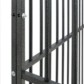 Ohrádka pro psy 20 panelů černá pozinkovaná ocel 3209560