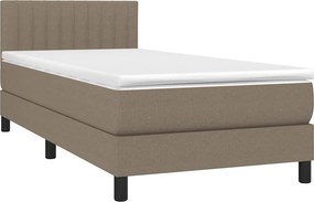 Box spring postel s matrací a LED taupe 90x190 cm textil 3133281