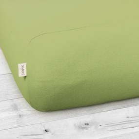 Jersey prostěradlo středně zelené na výšku matrace do 30 cm Velikost: 160 x 200