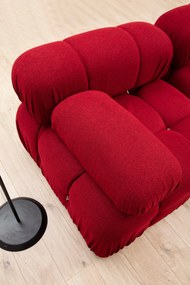 Atelier del Sofa Rohová sedací souprava Bubble Corner ( L1-O1-1R -Puf) - Red, Červená