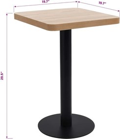 Bistro stolek světle hnědý 50 x 50 cm MDF 286427