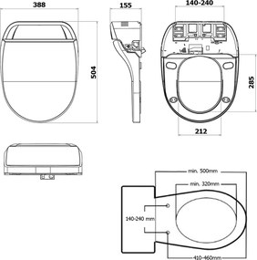 Sapho, USPA LUX elektronický bidet s dálkovým ovládáním
