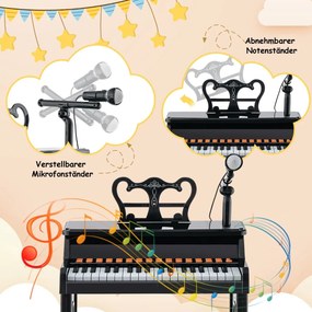 Costway 37-klávesová dětská klaviatura elektronické dětské piano se stoličkou