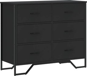 Komoda černá 91 x 35,5 x 74,5 cm kompozitní dřevo 3295302