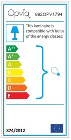 Závěsné svítidlo v okrově žluté a černé barvě se skleněným stínidlem ø 50 cm Camini – Opviq lights