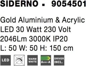 Závěsné LED svítidlo NOVA LUCE SIDERNO 15W 3000K 9054501