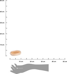 Miska na mýdlo Vichy, kombinace barev/s dřevěnými prvky